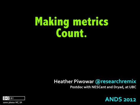 making metrics count ppt