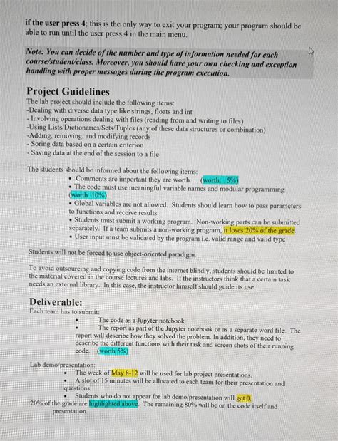 Solved Project Description You Are Required To Develop A