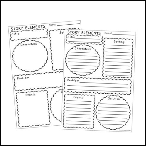 Story Map Graphic Organizer Characterssettingeventsproblemsolution
