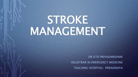 Stroke Management Pptx
