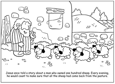 Lost Sheep Coloring Pages