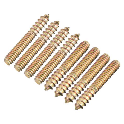 Uxcell 1 4 20x1 3 4 Hanger Bolts 12pcs Double Ended Screws Wood Dowel