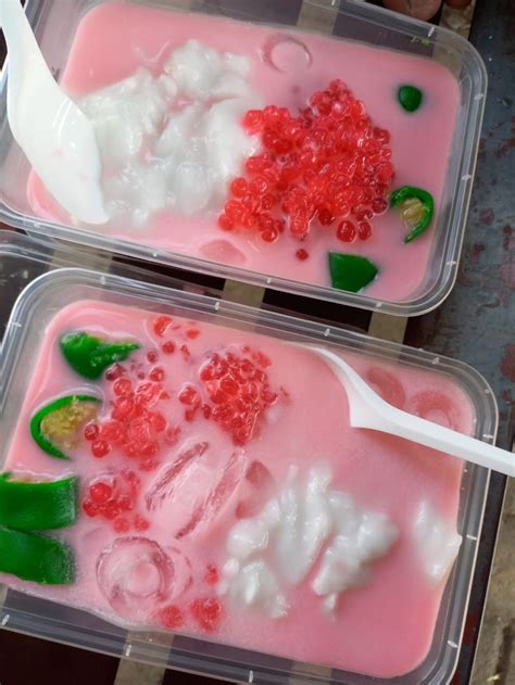 Es Pisang Ijo Ide Makanan Makanan Desain Makanan