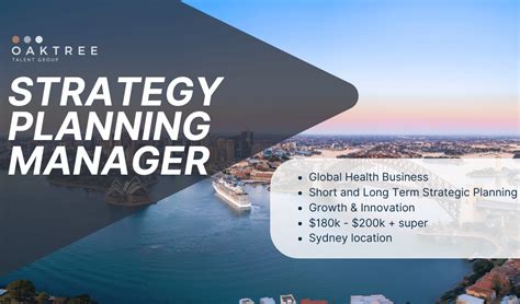 Strategy Planning Manager In Sydney Oaktree Talent
