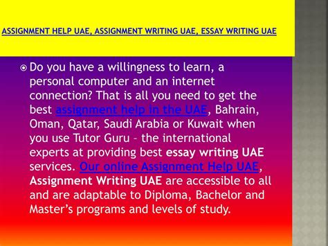 Ppt Assignment Help Uae Assignment Writing Uae Essay Writing Uae Powerpoint Presentation
