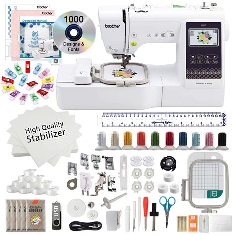 Brother Computerized Sewing And Embroidery Machine Bundle 1 White