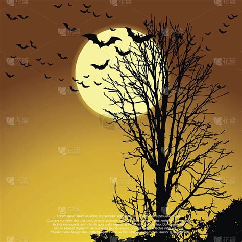 闹鬼的树。素材 花瓣网