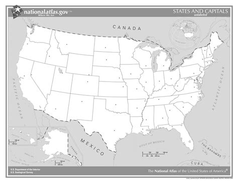 Blank Us Map With Capitals Printable Free Printable Maps