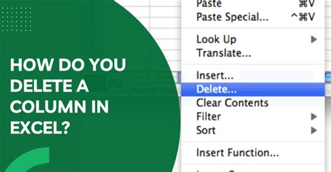 How Do You Delete A Column In Excel Earn And Excel