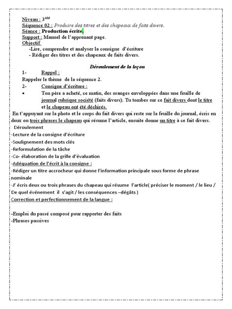 3 Am Préparation Production Écrite Séquence 2 Pdf 3 Am Préparation Production Écrite Séquence 2 Pdf