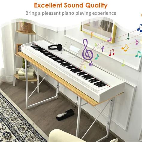 Costway 88 Key Full Size Digital Piano Weighted Keyboard With Maintain