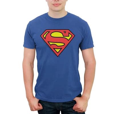 Mens Superman Logo Classic T Shirt Royal Blue Medium Target