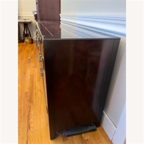 White Fine Furniture Credenza With Brass Hardware Aptdeco