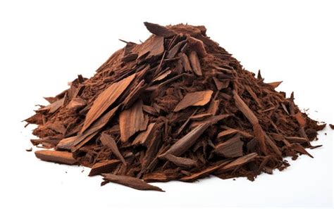 Premium Ai Image Bark Mulch Texture On White Background