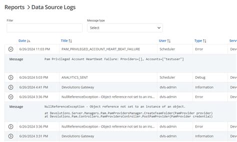 Pam Reports In Devolutions Server Devolutions Documentation