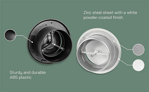 Vent Systems 6 Inch White Metal Adjustable Diffuser Round Air