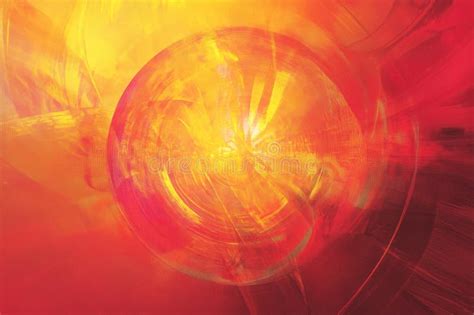 Abstract Glowing Orb Texture Dynamic Yellow And Red Gradients