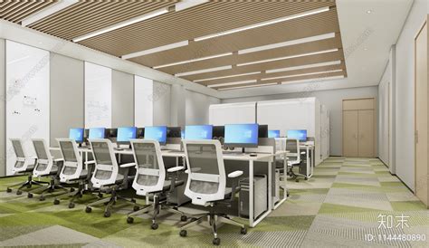现代学校电脑室su模型下载【id1144480890】知末su模型网