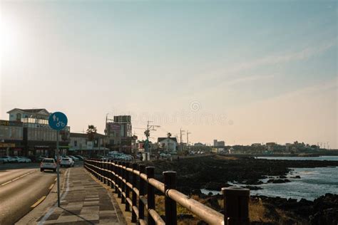 Yongduam Coastal Road Cafe Street Jeju Olle Trail Route 17 In Jeju