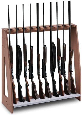 Mondazie Gun Rack Floor Standing Rifle Stand With Pistol
