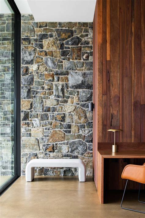 Interior Stone Wall Living Room
