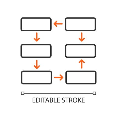 Connection Diagram Linear Icon Wiring Chart Progress Stages Network Diagram Closed Cycle
