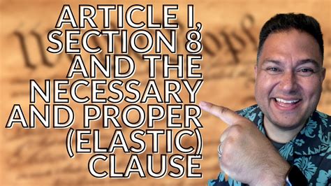 Powers Of The Federal Government Article I Section 8 And The Necessary