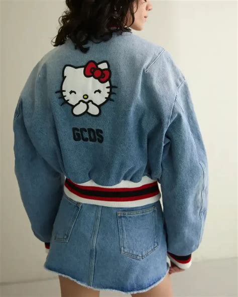 Shop Hello Kitty Denim Jacket Vanquishe