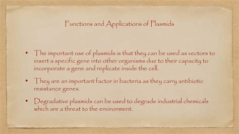 Plasmids Structure Types And Functrions Pptx