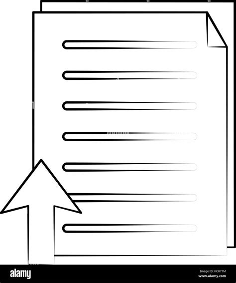 Document With Upload Arrow Icon Image Stock Vector Image And Art Alamy
