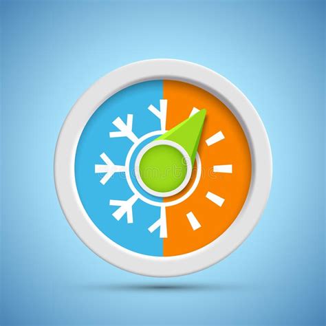Icon Thermostat Climate Control Regulator Vector Illustration Stock Vector Illustration Of