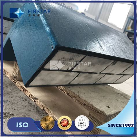 Ceramic Rubber Composited Plates With Steel Bar With Bolts For Chute