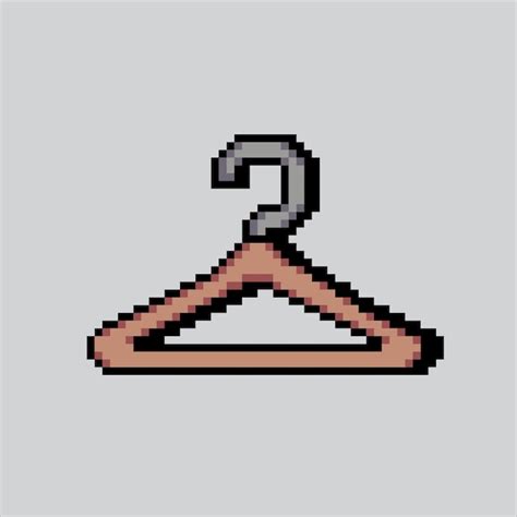 Premium Vector Pixel Art Illustration Clothes Hanger Pixelated