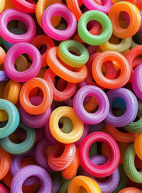 Vibrant Rainbow Colored Rings Background Texture High Quality Image