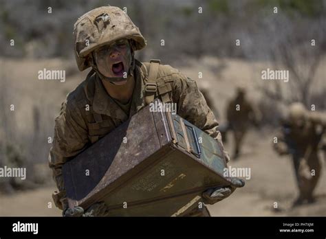 A Recruit From Golf Company 2nd Recruit Training Battalion Climbs
