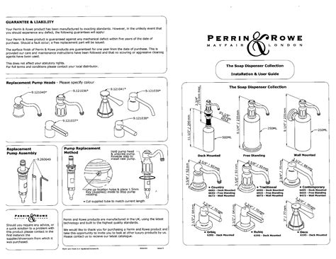 Soap Dispenser Installation And User Guide House Of Rohl Solutions