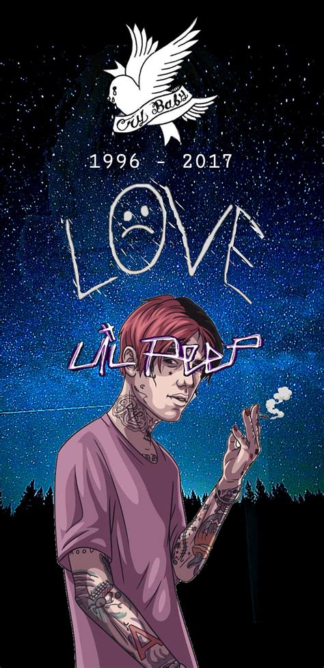 Lil Peep Fan Art Anime Lil Peep Hero Lilpeep Love Hd Phone