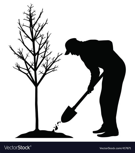 Tree Planting Royalty Free Vector Image Vectorstock