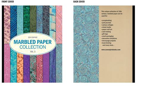 Marbled Paper For Crafts 18 Designs Of Vintage Style Double Sided