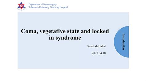 Coma Vegetative And Locked In Syndrome Pptx