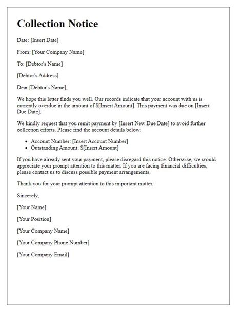 Letter Template For Default Notice To Debtor Free Samples In Pdf