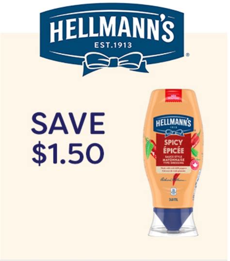 Save 1 50 On Hellmans Spicy Mayo ⋆ Discounts And Savings Canada