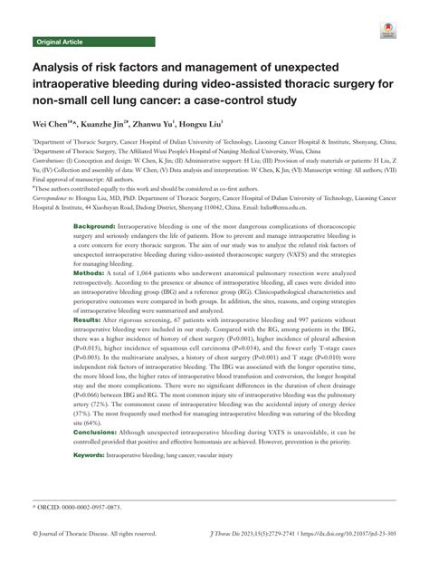 Pdf Analysis Of Risk Factors And Management Of Unexpected