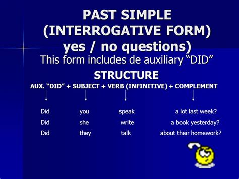 Past Simple Negative And Interrogative