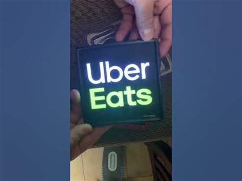 Uber Eats Led Light With Mount For Cars Youtube
