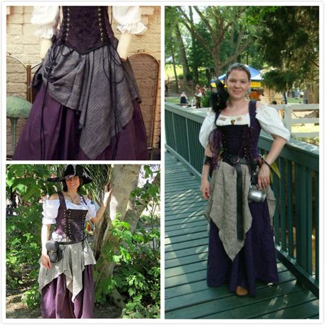 Custom Renaissance Corset Purple Dress Witch Wench Costume Cosplayrr