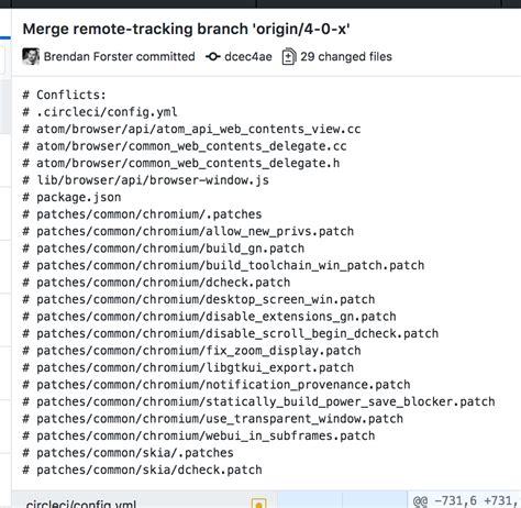Commit Merge After Conflicts Includes Commented Lines In Commit