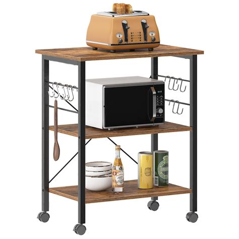 Wellynap 3 Tier Storage Cart 236 Microwave Oven Cart Stand With
