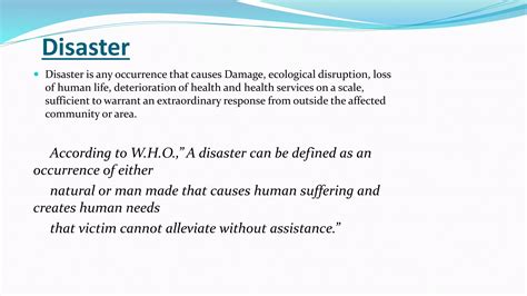 Environmental Conservationdisaster Management First Aid Ppt