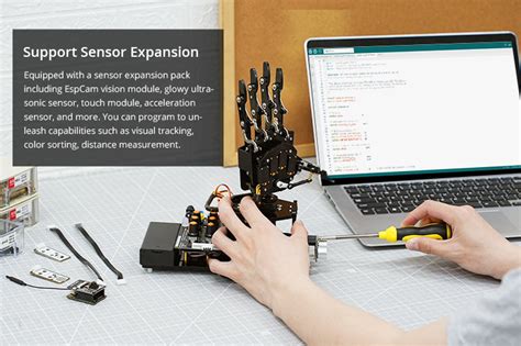Uhand Uno Open Source Ai Bionic Robot Hand Support Somatosensory Contr Hiwonder